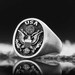 USA Eagle Ring, Silver Military Ring, Personalized Military Ring, Force ...