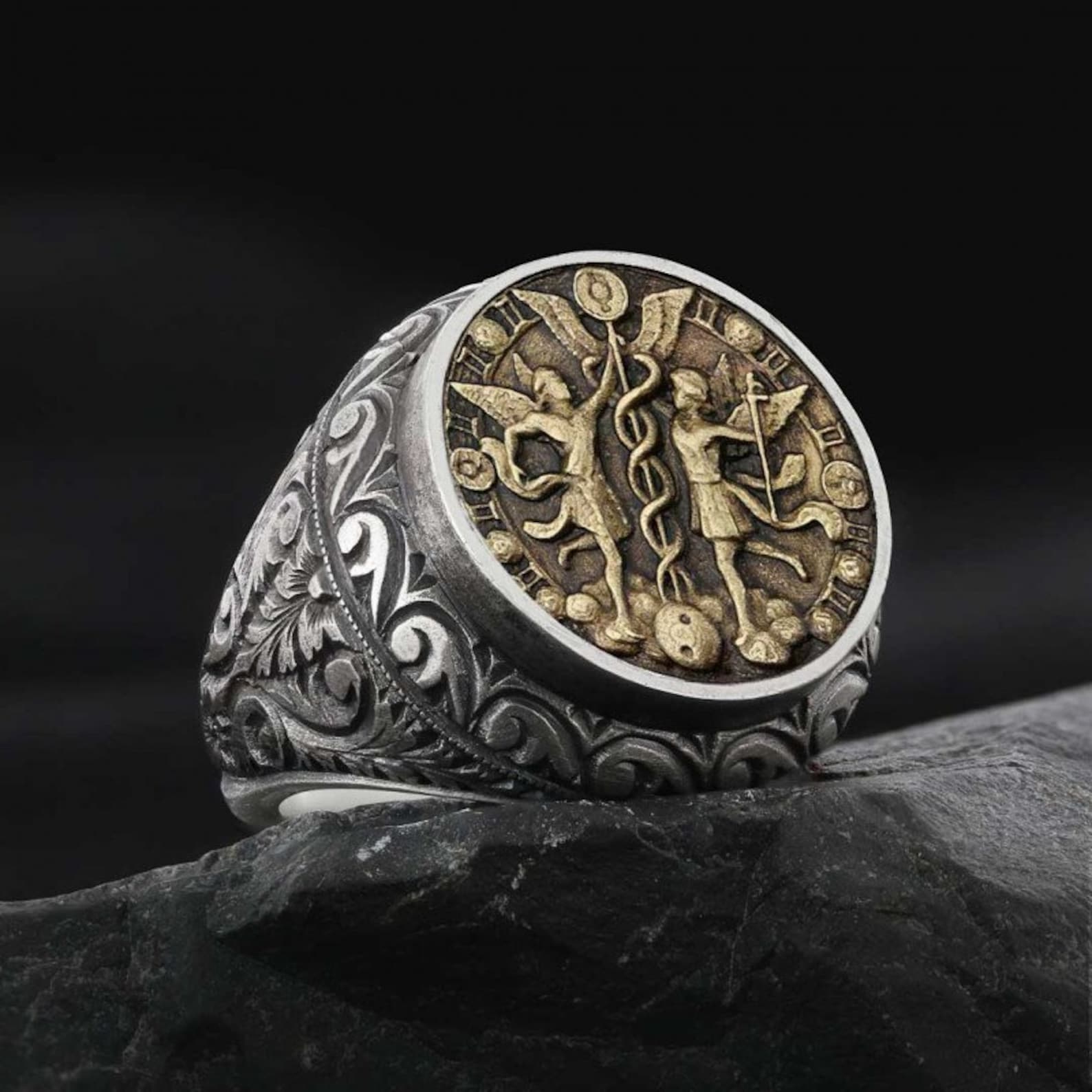 Gemini Zodiac Silver Ring Gemini Ring Birthday Gift | Etsy