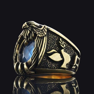 EAGLE JEWISH RING, Sterling Silver Eagle Style Jewish Ring , Jewish ...