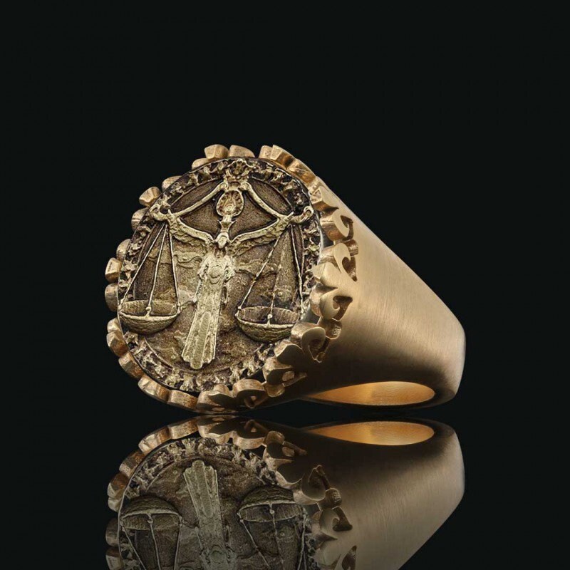 Libra Zodiac Silver Ring Zodiac Ring Birthday Gift - Etsy