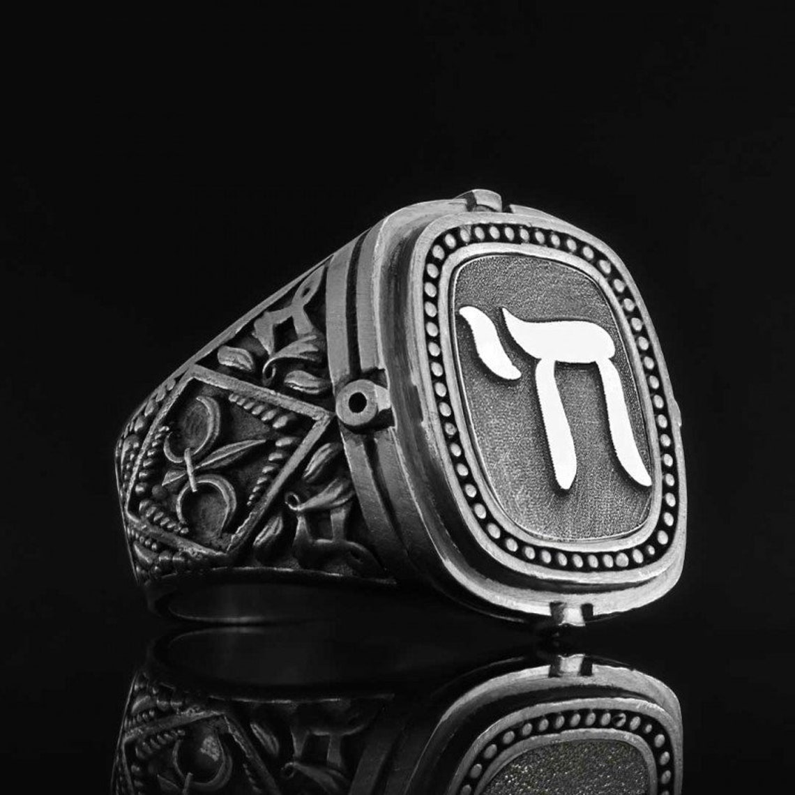 Silver Jewish Chai Symbol Ring, Chai Ring, Jewish Chai Ring Silver Gold ...