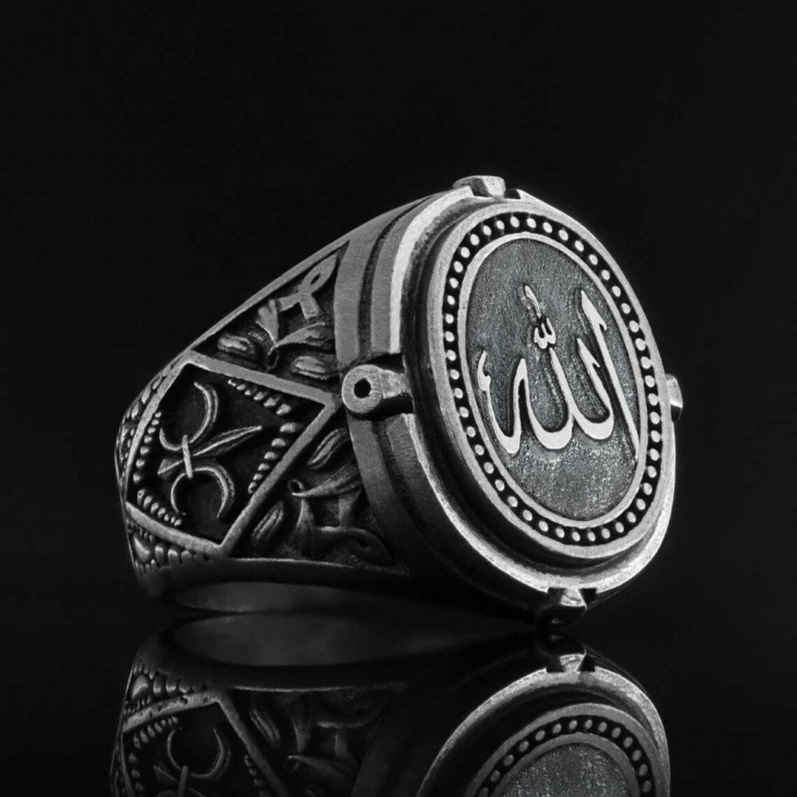 Allah Islamic Ring Silver Islamic Jewelry Islam Ring - Etsy UK