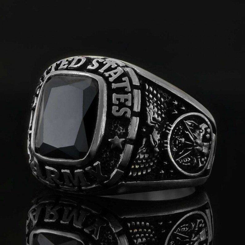 United States Army Ring, Silver US Army Ring, US Eagle Ring, US ...