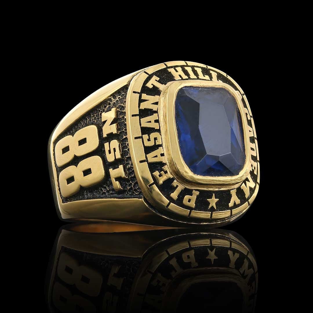 Customized Class Ring, Silver Customizable College Ring, Signet School ...