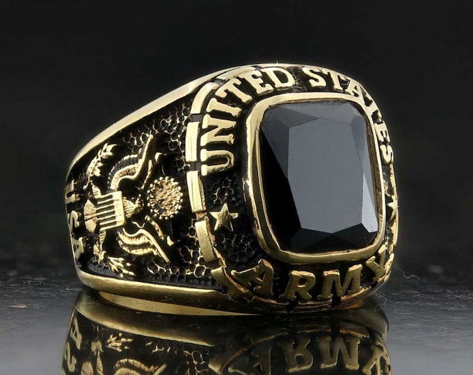 United States Army Ring Silver US Army Ring US Eagle Ring - Etsy