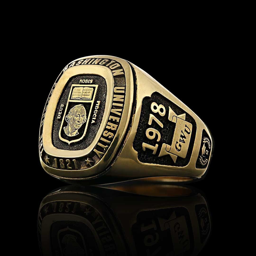 Silver Custom College Class Ring, High School Class Ring, 925K Silver ...