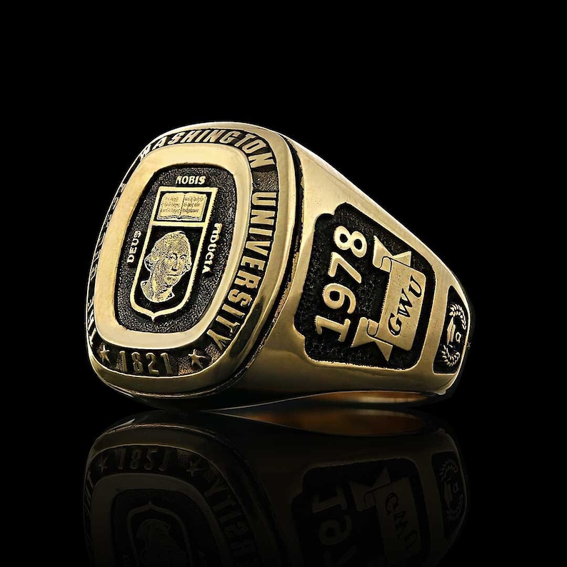 Silver Personalized College Ring High School Class Ring 925K - Etsy