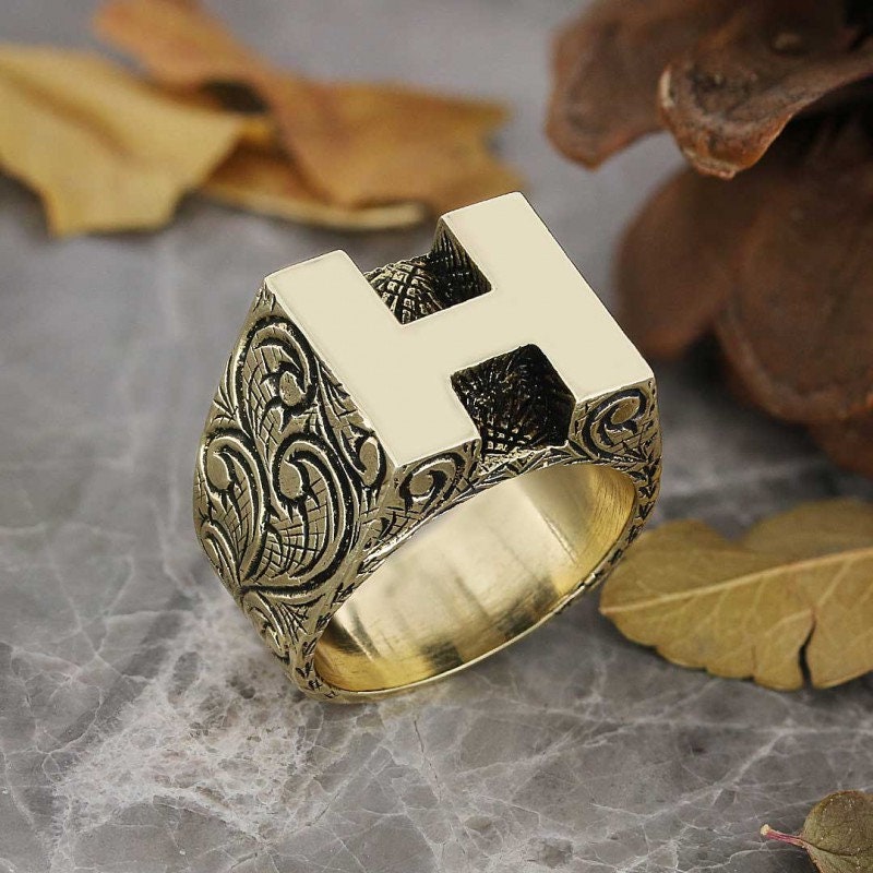 Letter Rings - Etsy