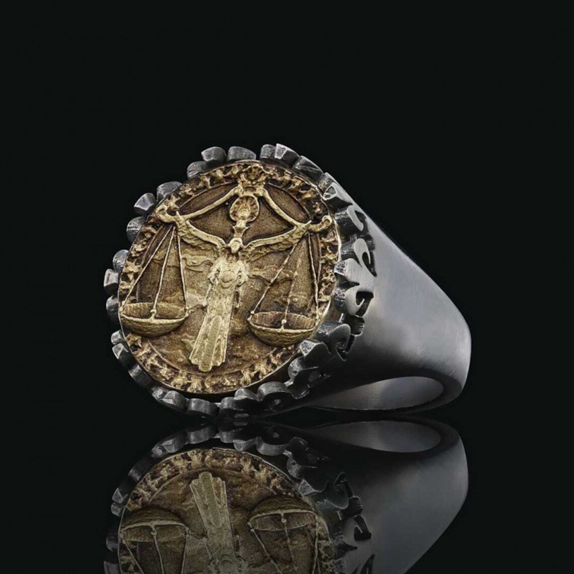 Libra Zodiac Silver Ring Zodiac Ring Birthday Gift | Etsy