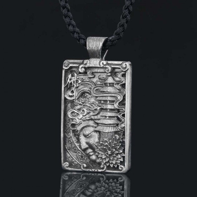 Sterling Silver Samurai Pendant, Silver Samurai Necklace, Silver Japan ...
