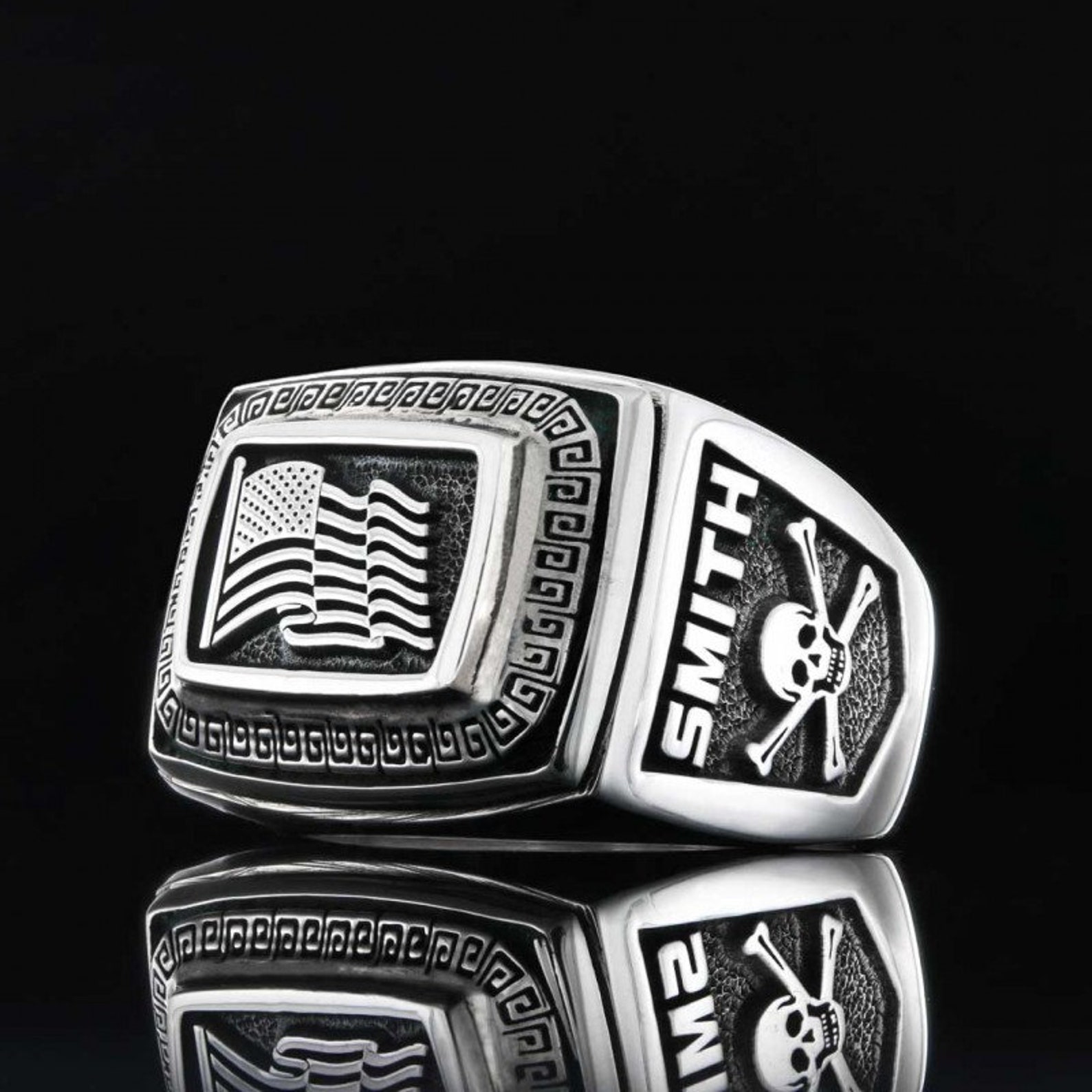 Silver US Ring, Personalized Ring, Personalized US Sterling Silver Ring ...