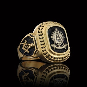 Past Master Masonic Ring, Customized Masonic Ring, Sterling Silver ...
