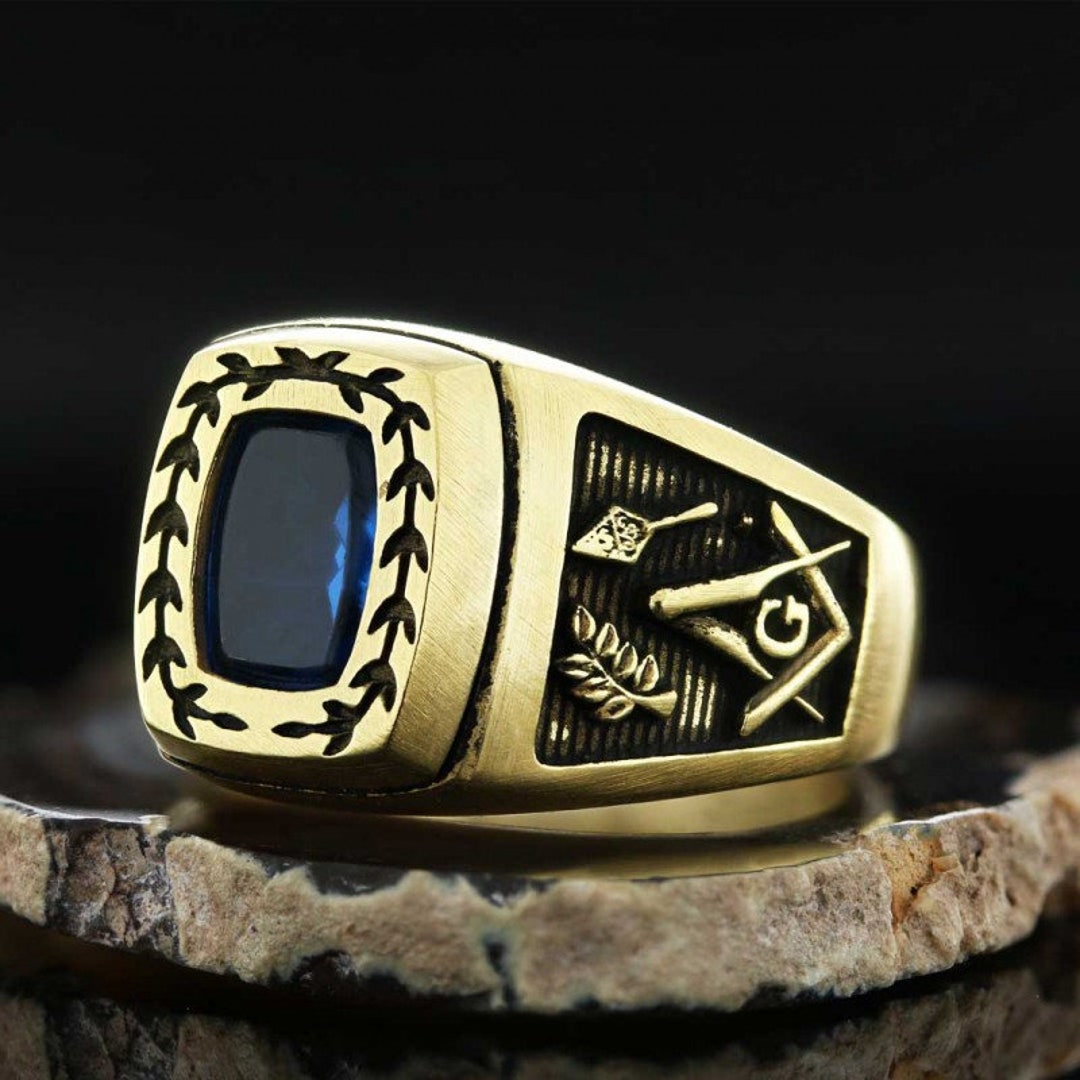 Silver Masonic Ring, Customized Masonic Ring, Personalized Masonic Ring ...