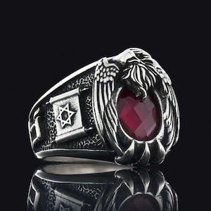 EAGLE JEWISH RING, Sterling Silver Eagle Style Jewish Ring , Jewish ...