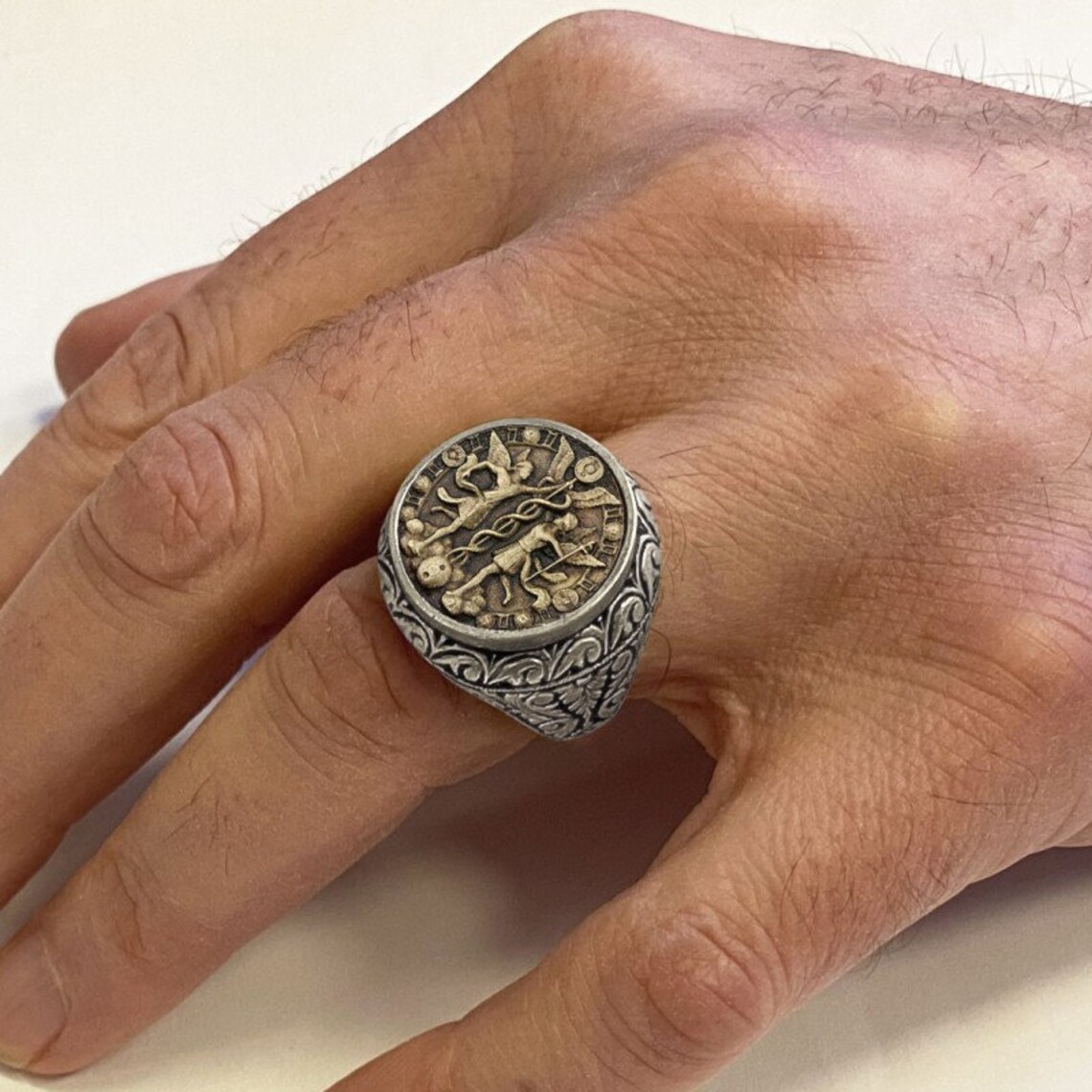 Gemini Zodiac Silver Ring Gemini Ring Birthday Gift | Etsy