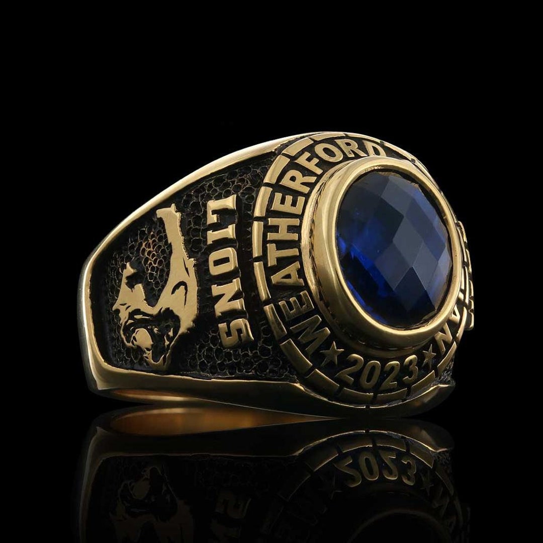 Silver Custom Class Ring, Graduation Gift, High School Class Ring ...