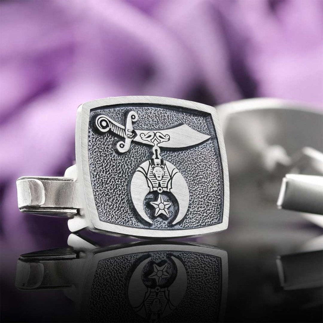 Shriners Logo Cufflinks, Silver Shriners Cufflinks, Masonic Gift ...