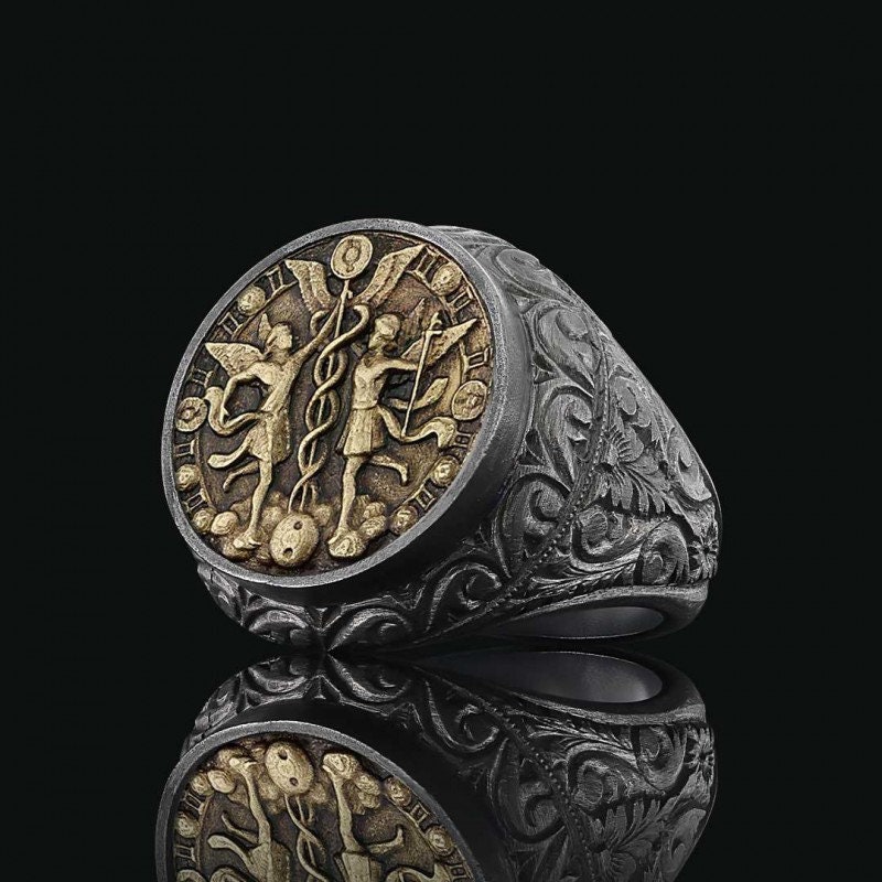 Gemini Zodiac Silver Ring Gemini Ring Birthday Gift | Etsy