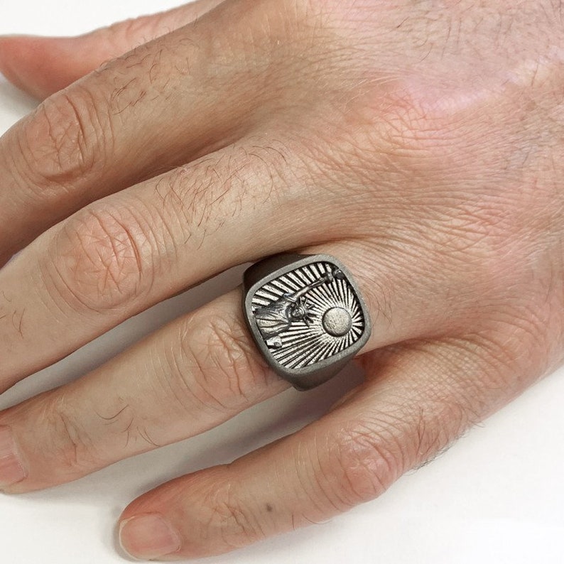 United States of America Ring Silver US Ring Statue of - Etsy