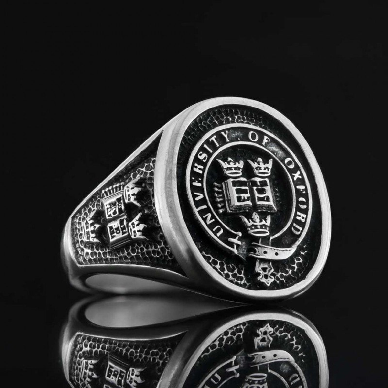 Silver Custom College Class Ring School Ringsignet Ring - Etsy