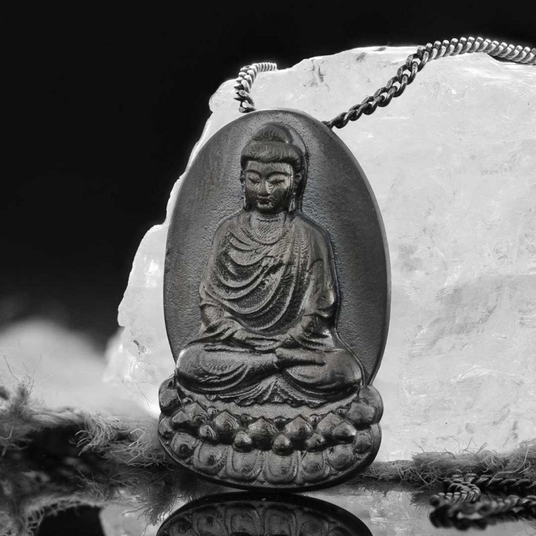 Sterling Silver Buddha Necklace, Buddha Pendant, Unisex Buddha Necklace ...