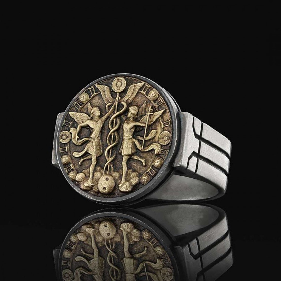 Gemini Zodiac Silver Ring Gemini Ring Birthday Gift - Etsy