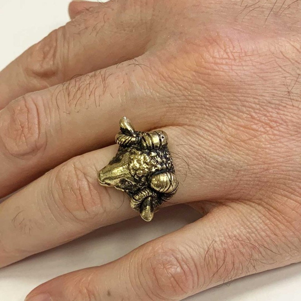 Silver Ram Ring Sterling Silver Ram Ring Ram Design Jewelry | Etsy