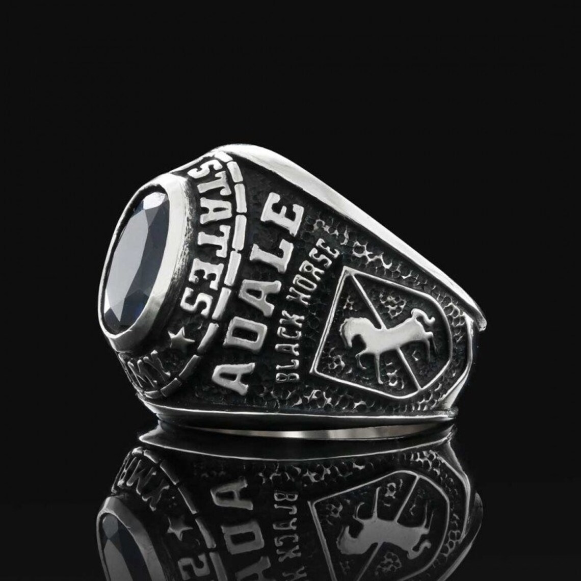 Personalized United States Army Ring Silver US Army Ring US - Etsy