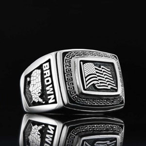 Silver US Ring, Personalized Ring, Personalized US Sterling Silver Ring ...