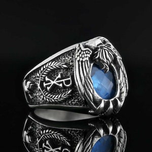 Silver Chi Rho Ring, Christogram Ring, Sword Christianity Gift, Roma ...