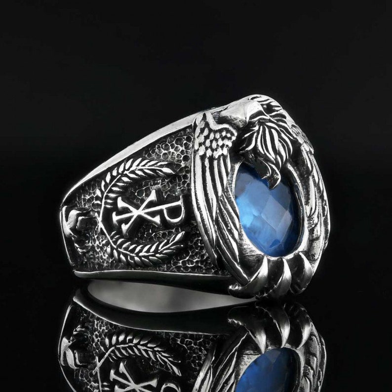 Silver Chi Rho Ring Christogram Ring Sword Christianity - Etsy