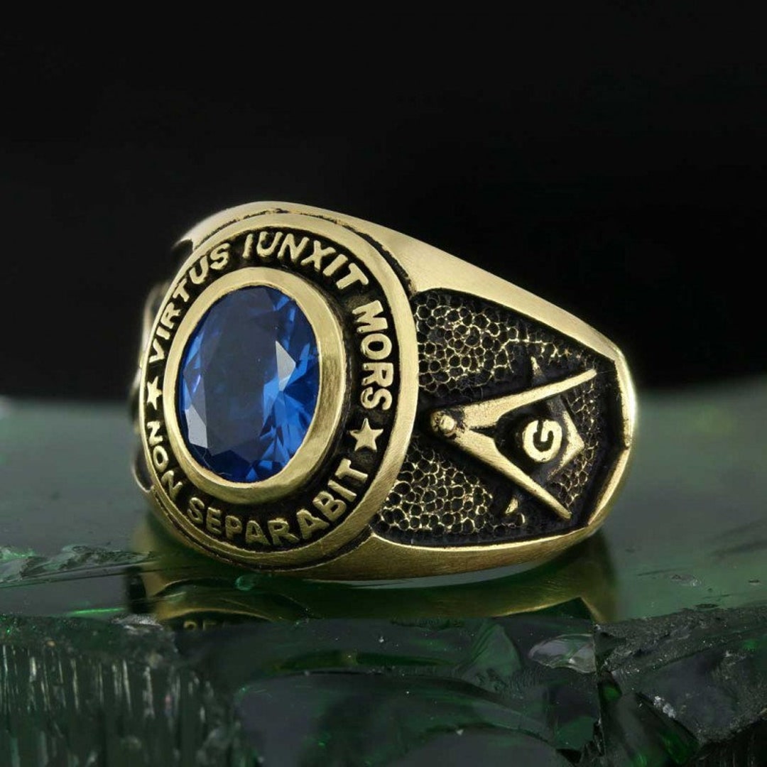 Silver Masonic Ring, Customized Masonic Ring, Personalized Masonic Ring ...