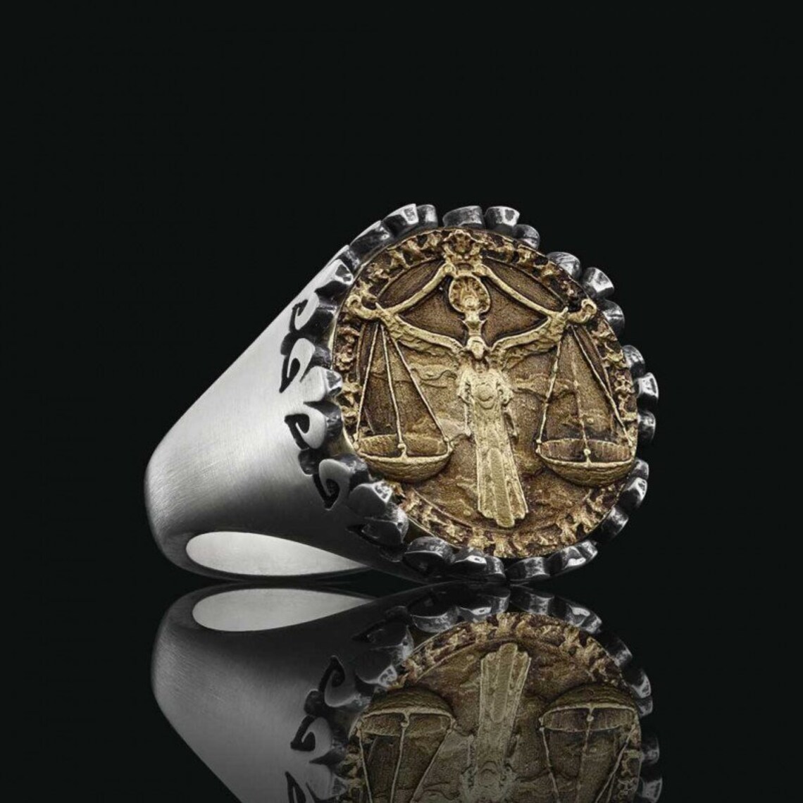 Libra Zodiac Silver Ring Zodiac Ring Birthday Gift - Etsy