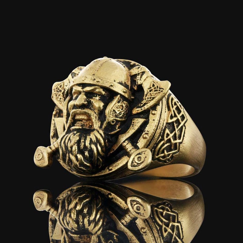 Wikinger Ring Sterling Silber Wikinger Design Ring Vatertag - Etsy.de