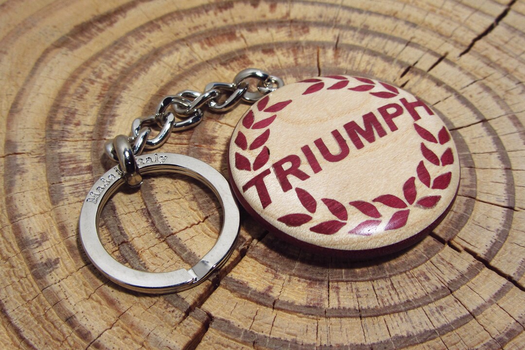 TRIUMPH LOGO Wooden Keychain - Etsy