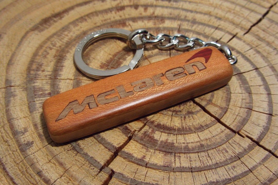 MCLAREN TEXT LOGO Wooden Keychain - Etsy UK