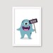 Kids Cute Monster Art Print, Monster Poster, Funny Monster Nursery Wall ...
