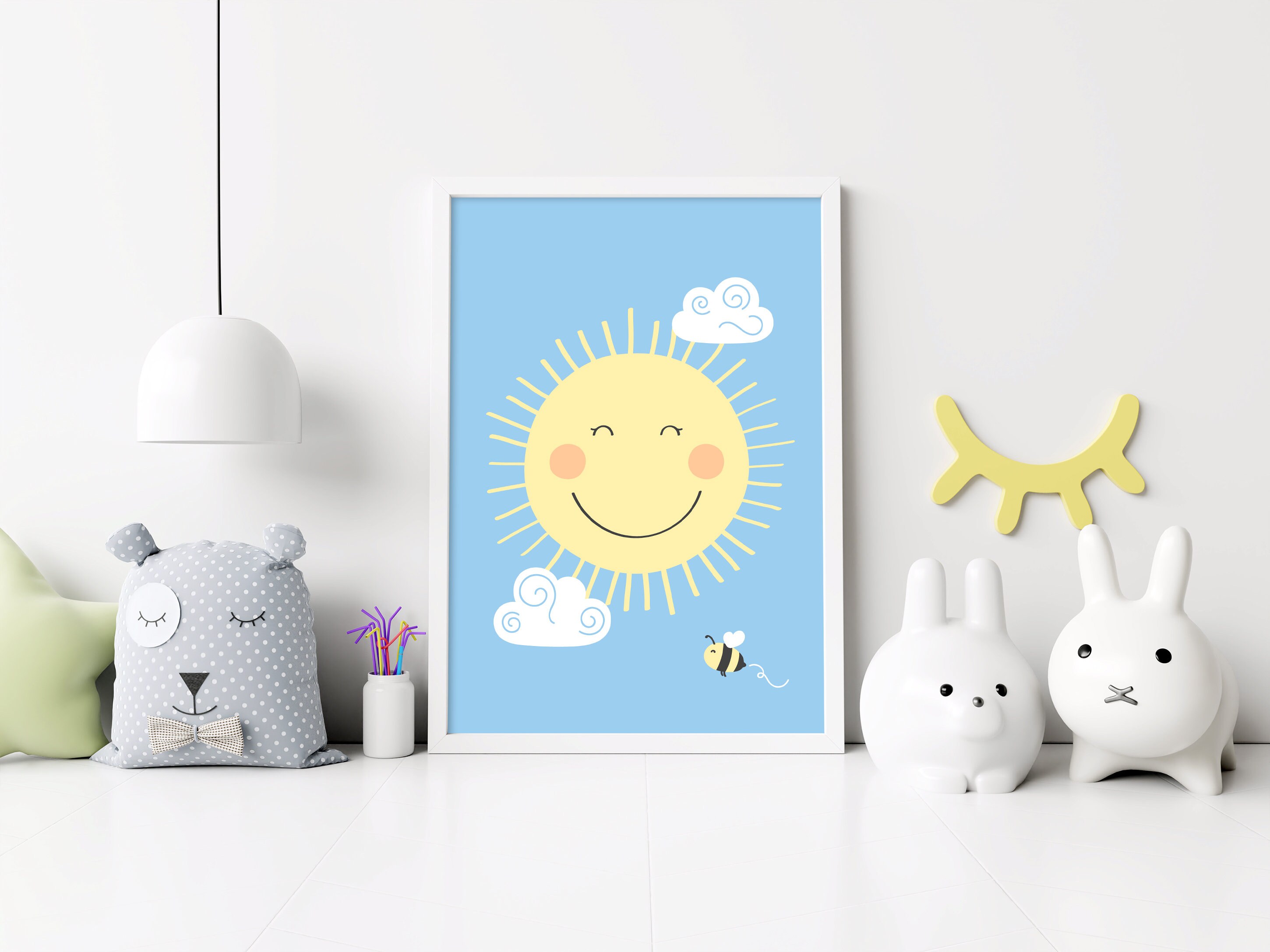 Sun Nursery Print, Sunshine Poster, Digital Nursery Decor, Printable ...