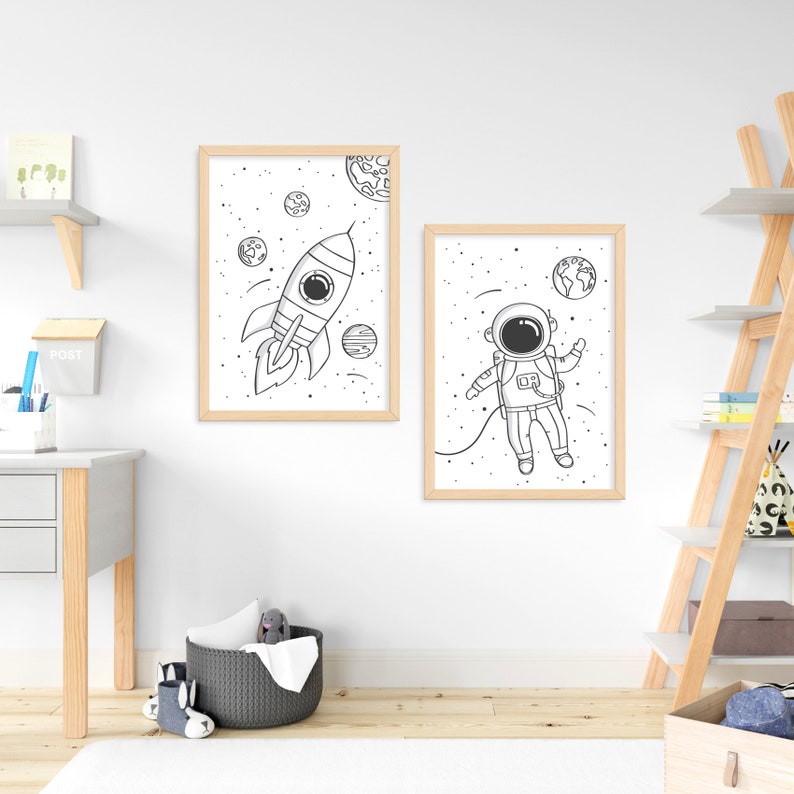 Astronaut Print, Art Print for Boys and Girls Room, Space Picture for ...