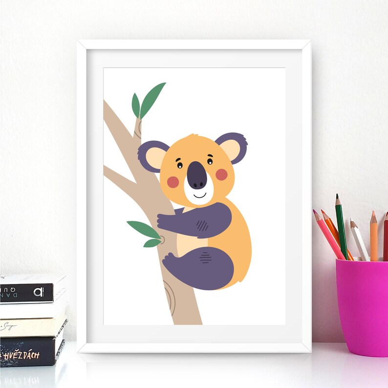 Koala Bear, Animal Nursery Print, Koala Nursery Decor, Kids Room Decor ...