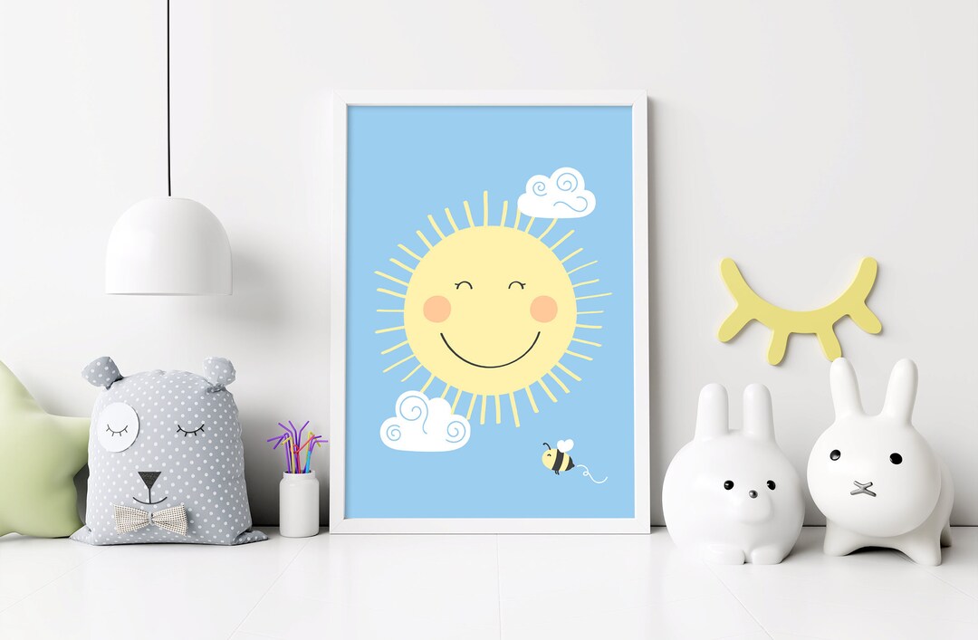 Sun Nursery Print, Sunshine Poster, Sun Nursery Decor, Sun Poster, Baby ...