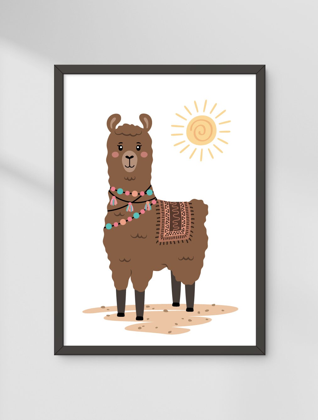 Llama Nursery Print, Llama Decor, Alpaca Art, Llama Baby Decor, Boho ...