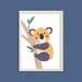 Koala Bear, Animal Nursery Print, Koala Nursery Decor, Kids Room Decor ...