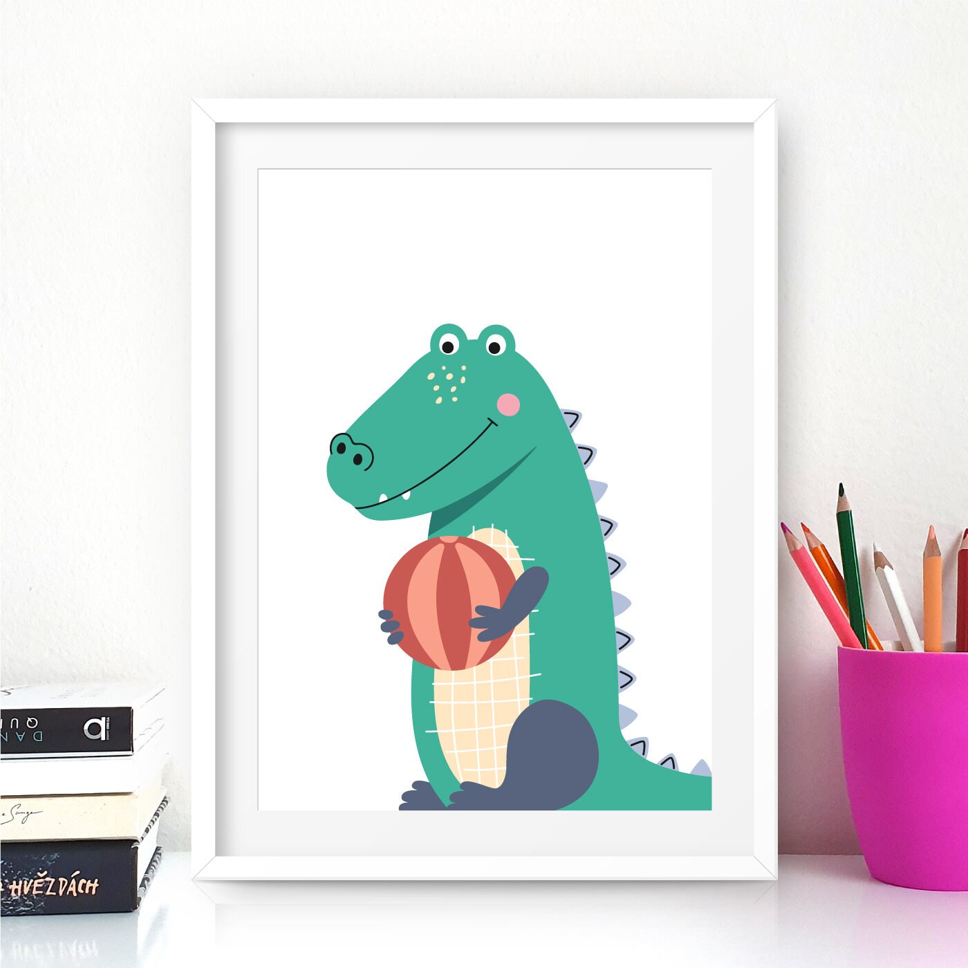 Crocodile, Animal Nursery Print, Crocodile Nursery Decor, Kids Room ...