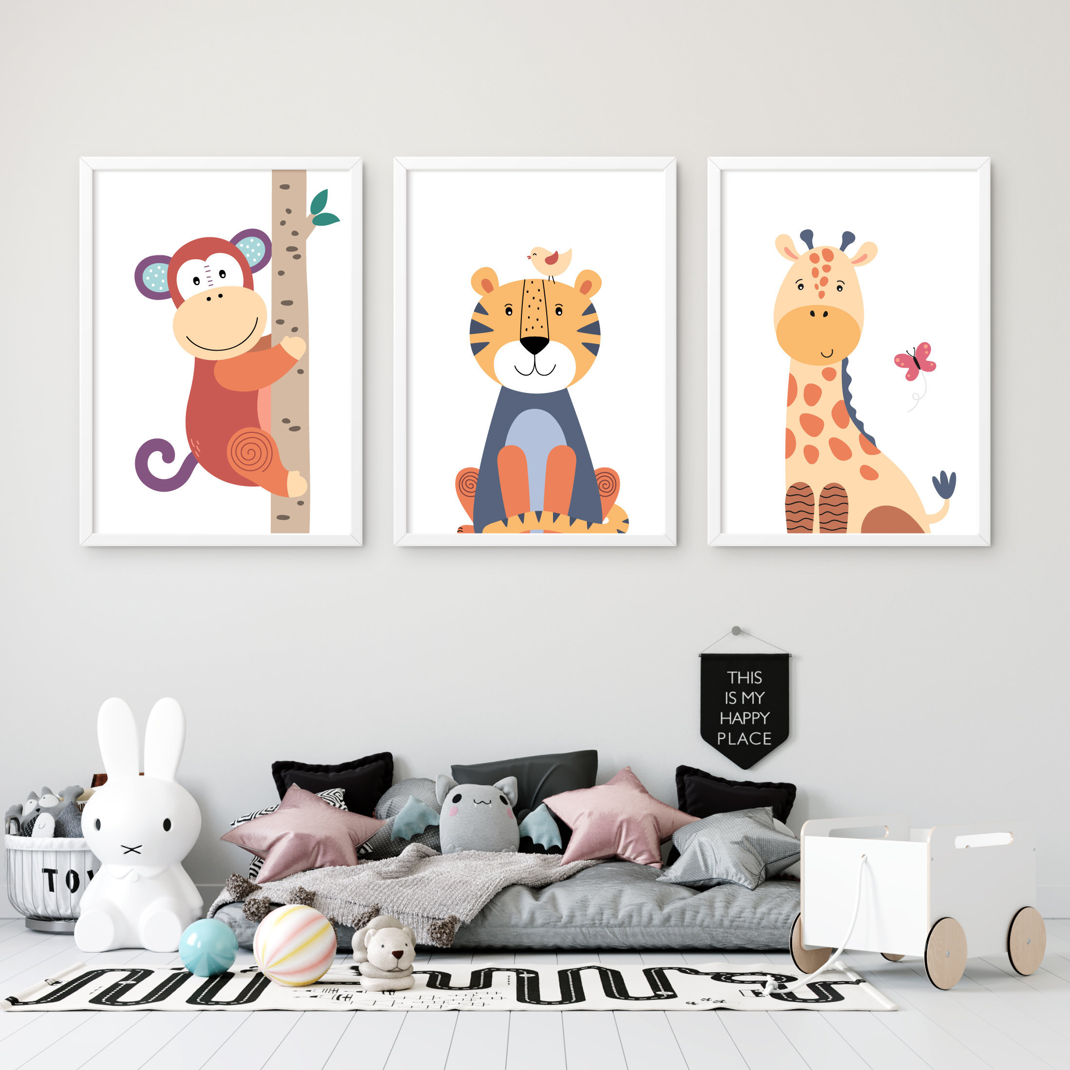 Cute Giraffe, Animal Nursery Print, Giraffe Nursery Decor, Kids Room ...