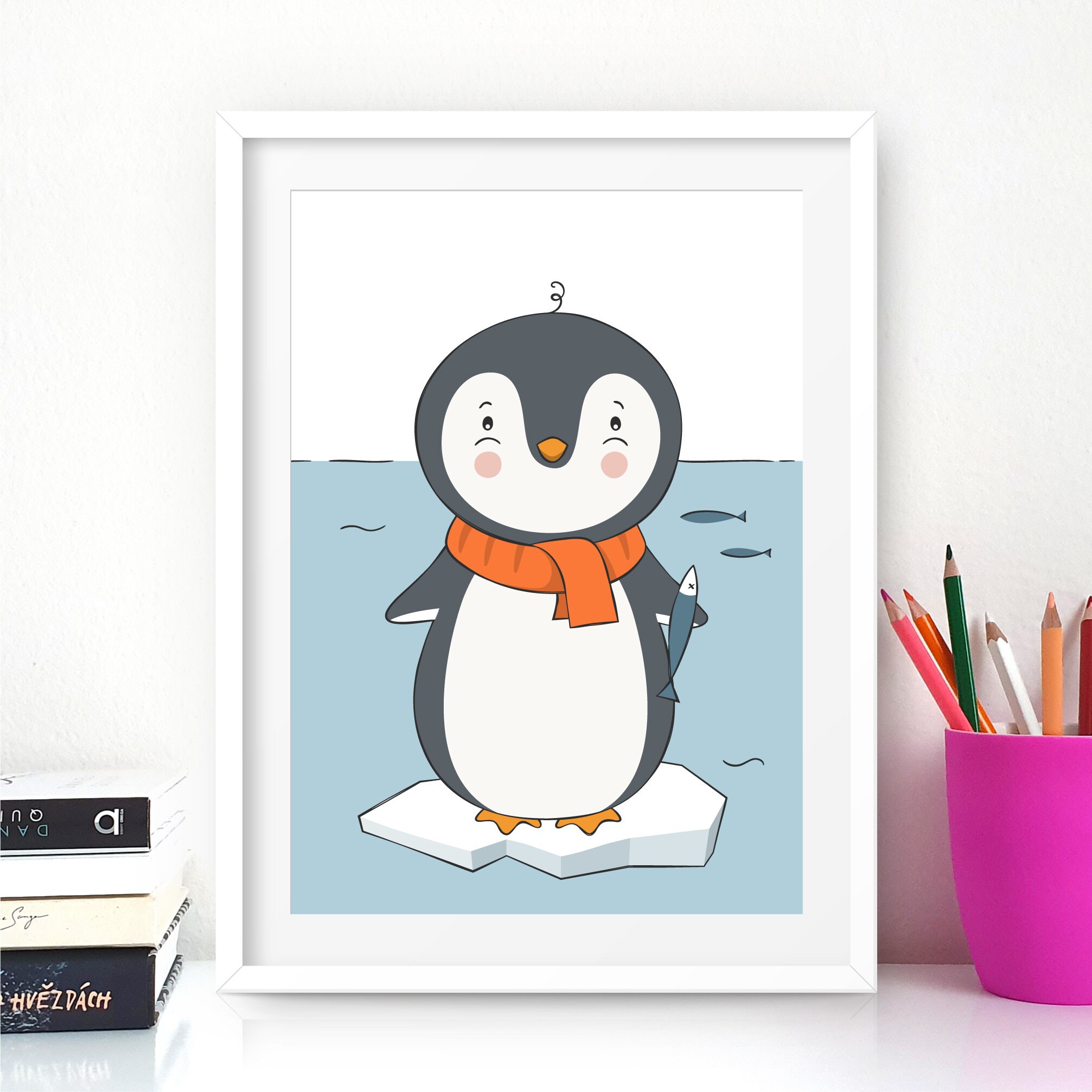 Penguin, Animal Nursery Print, Penguin Decor, Kids Room Decor, Kids ...