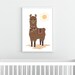 Llama Nursery Print, Llama Decor, Alpaca Art, Llama Baby Decor, Boho ...