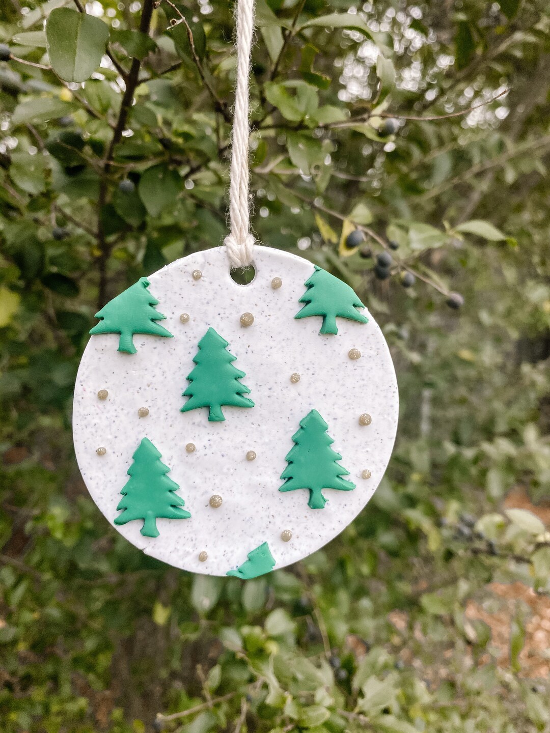 Handmade Polymer Clay Christmas Tree Ornament - Etsy