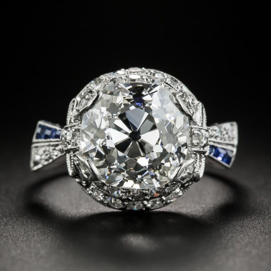 1930s Old European Round Cut Diamond Ring, Edwardian Filigree ...