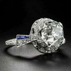 1930s Old European Round Cut Diamond Ring, Edwardian Filigree ...